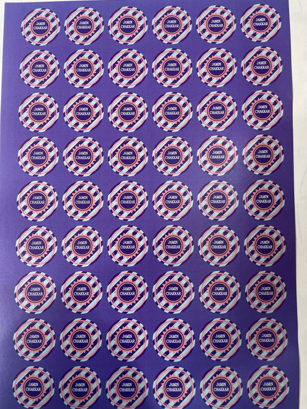 Diwali Cracker Chocolate Precut Jamin Chakkar 54Pc In 1 Sheet A4