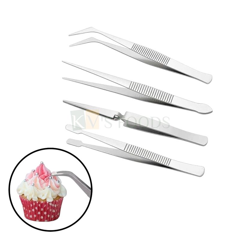 4PCS Stainless Steel Different Designs Tweezer Set, Fine Point, Angled ...