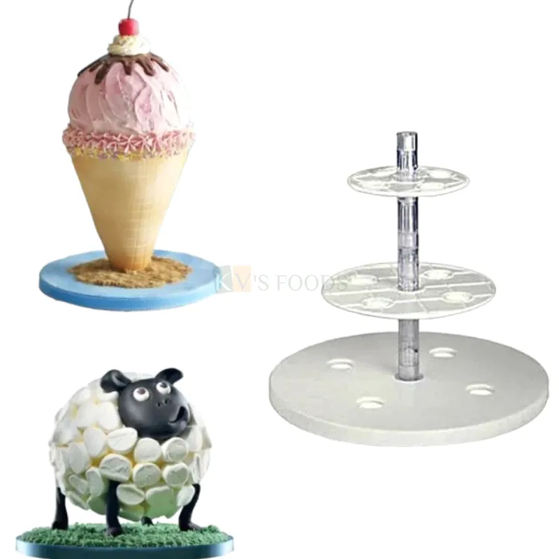 1 PC 3 Tiers Spheres Cake Frame Kit Stand Cake Pouring Kit Reusable ...