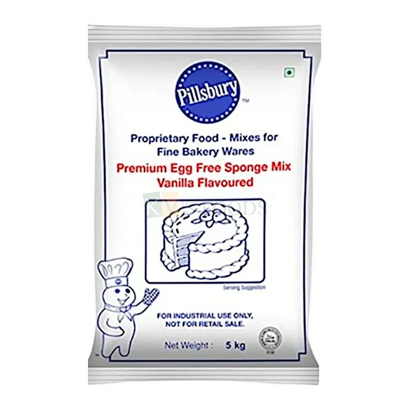 5 Kg Pillsbury White Egg Less Premium Vanilla Flavoured Premix, For ...