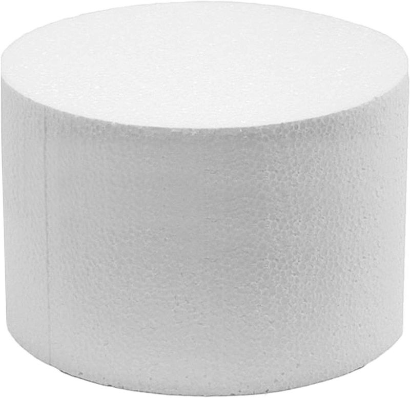 Styrofoam Round Cake Dummy, 8X4 Inch