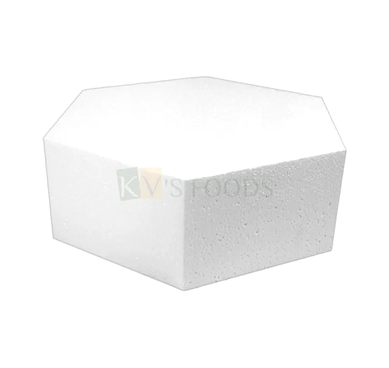 Styrofoam Hexagon Cake Dummy for wedding Cakes (14x4)