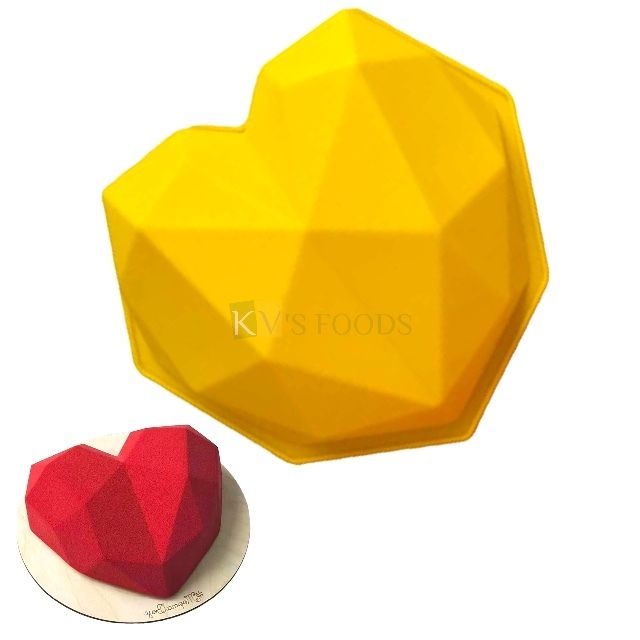 7 In for half Kg Cake 3D Diamond Heart Shaped Pinata Smash Cake ...