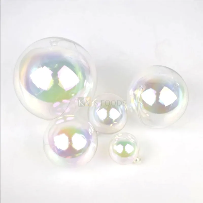 Buy 6PC or 12PC 4 Mix Sizes Transparent Clear Crystal Bubble Balls Sphere Topper For Cake and ...