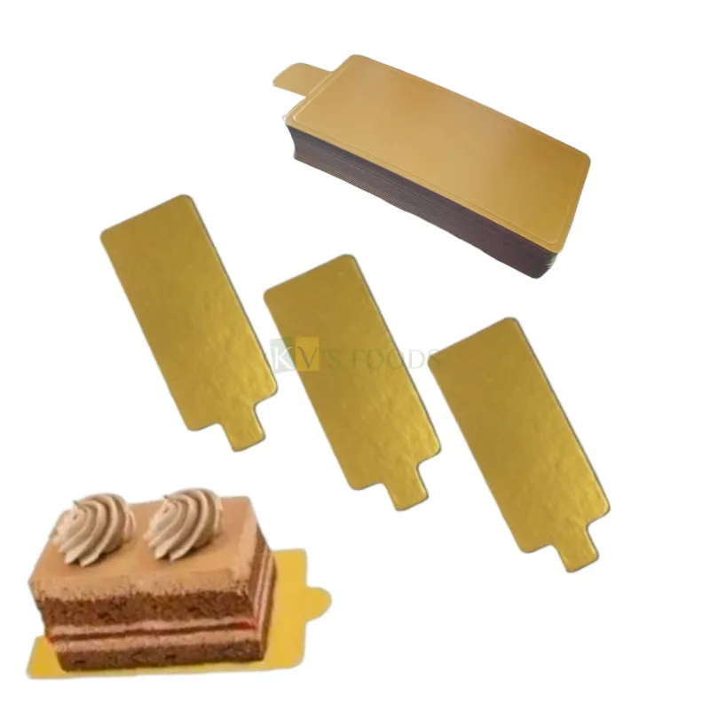 24PCS 4.9 Inch Rectangle Golden Pastry Cake Base Set Mini Cake Board ...