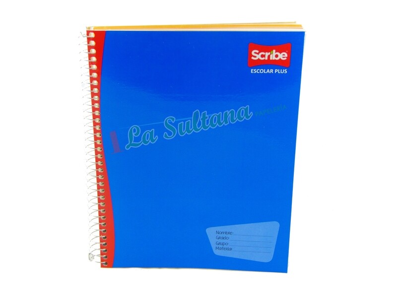LIBRETA SCRIBE PROFESIONAL ESPIRAL ESCOLAR PLUS C/100H PZ