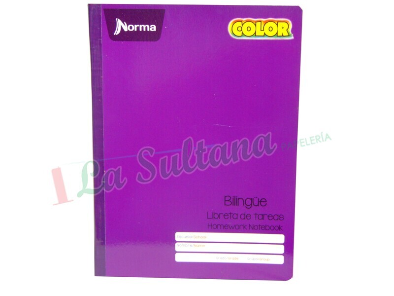 LIBRETA NORMA COLOR COSIDA TAREAS C/48H