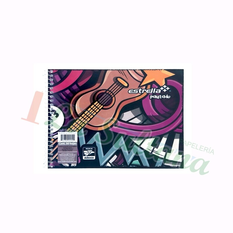 LIBRETA ESTRELLA ITALIANA ESPIRAL PAUTADA C/50H PZ