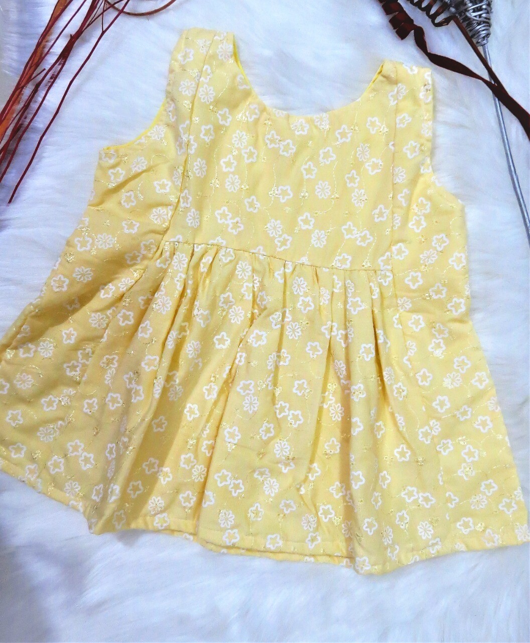 Yellow Pure Cotton Frock