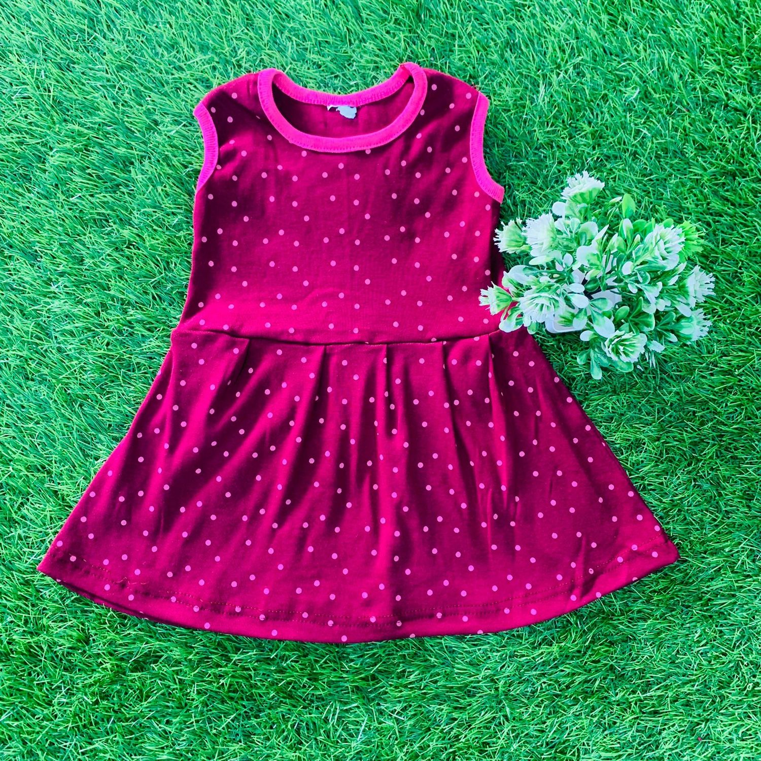Wine colour frock (4-5 years)