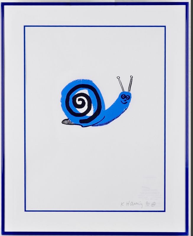 Keith Haring - No 10 (Snail) from 'The Story of Red and Blue' (AP)