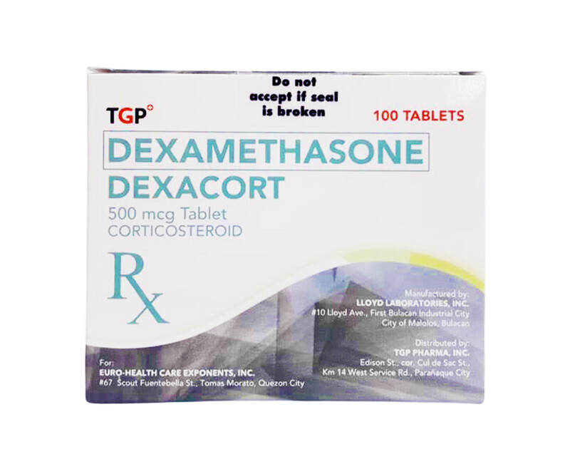 TGP Dexamethasone Dexacort 500mcg 100 Tablets Corticosteroid