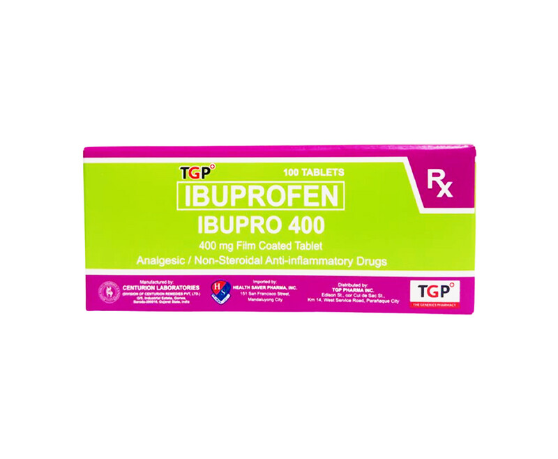 TGP Ibuprofen Ibupro 400mg Film-Coated 100 Tablets