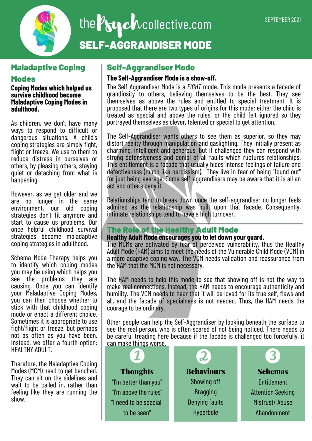 Self-Aggrandiser Mode | Schema Therapy | Resources