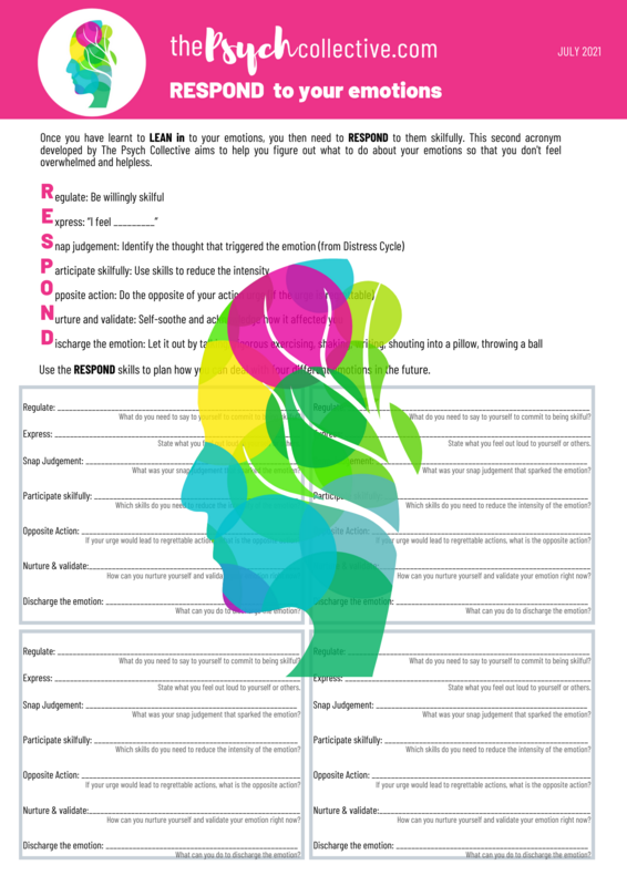 RESPOND to Your Emotions | Emotions | Resources