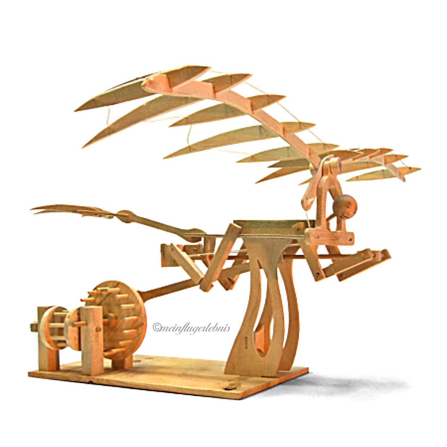 Leonardo da Vinci Ornithopter natürliches Holz