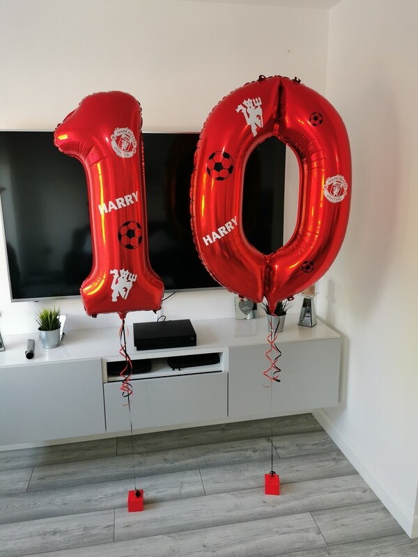 Football Themed 34 Inch Foil Number Balloon