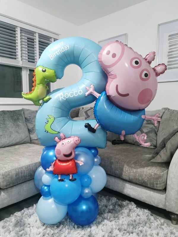 George & Peppa Pig Supershape Balloon Number Column