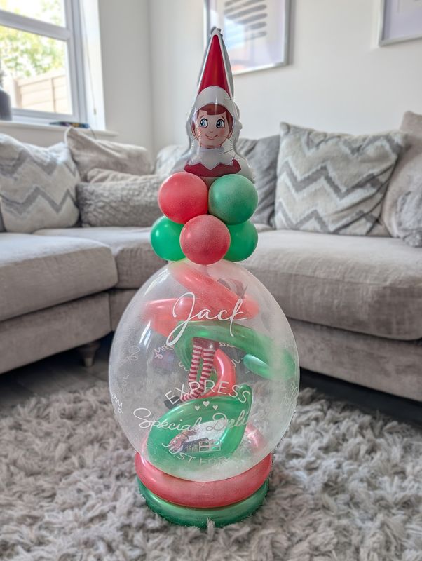 Elf Arrival Stuffing Balloon Magical Christmas Surprise