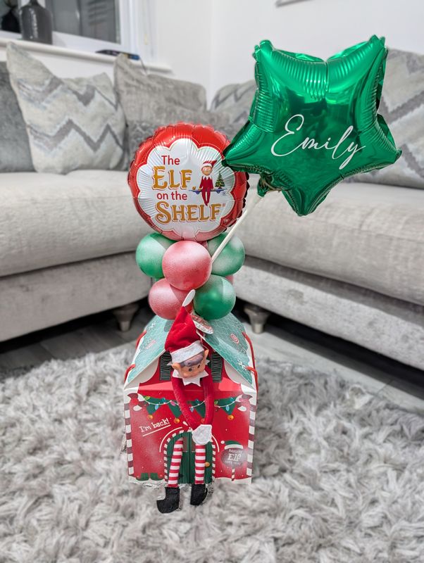 Elf Arrival Balloon House Christmas Elf Return Display