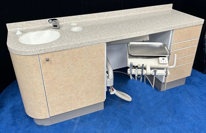 ADEC 5531 Dental Side Cabinet w/ Left Side Sink & Automatic Faucet ...