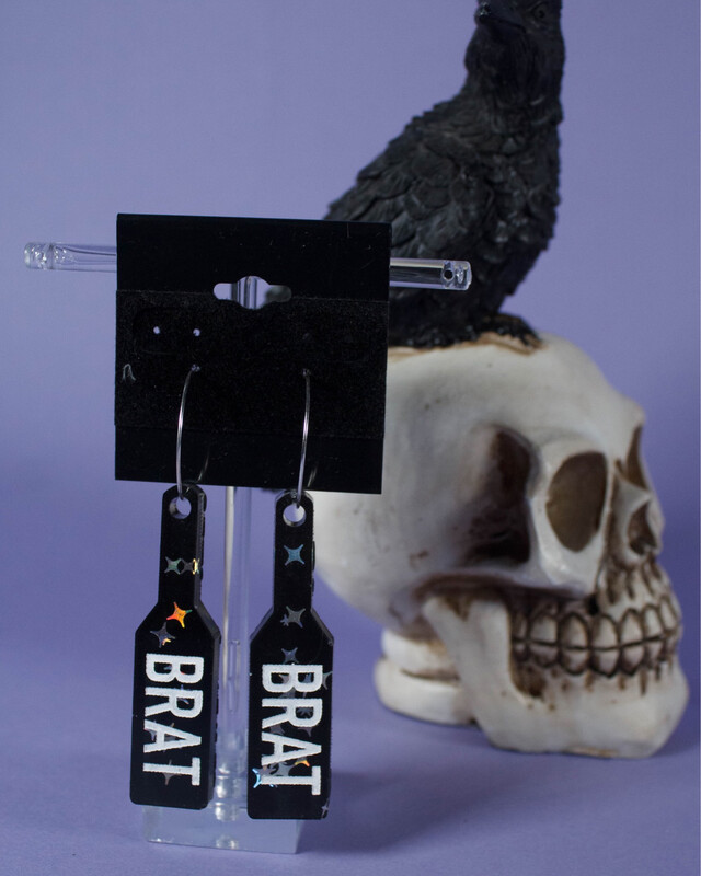 Sparkly Black Brat Paddles