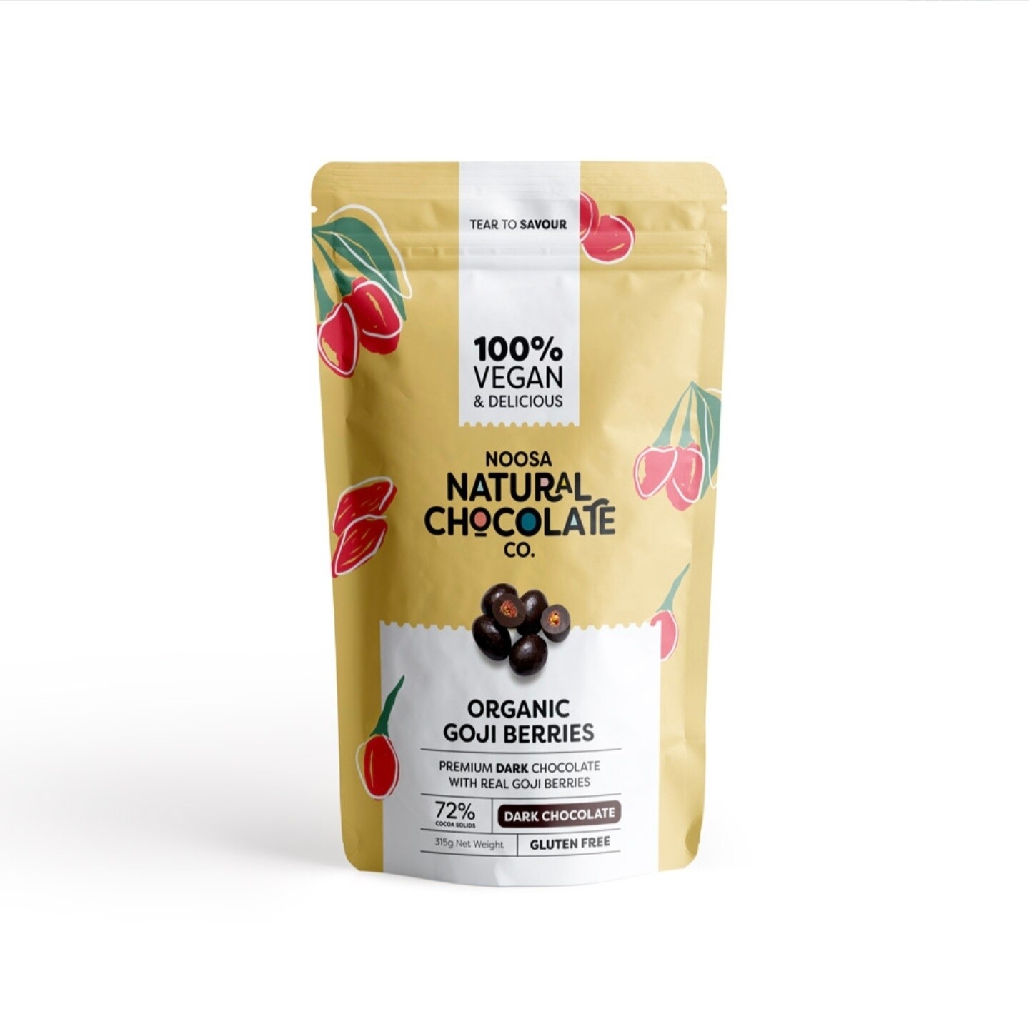 Noosa Natural Chocolate Co. Organic Goji Berries in Premium Dark ...