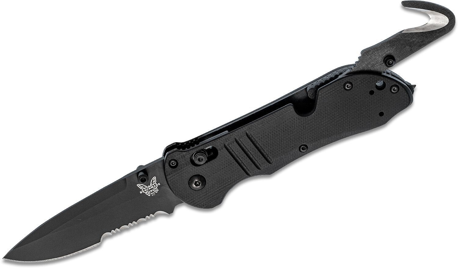 Benchmade Tactical Triage 3.4" AXIS Lock Knife / Black Serrated / Black ...
