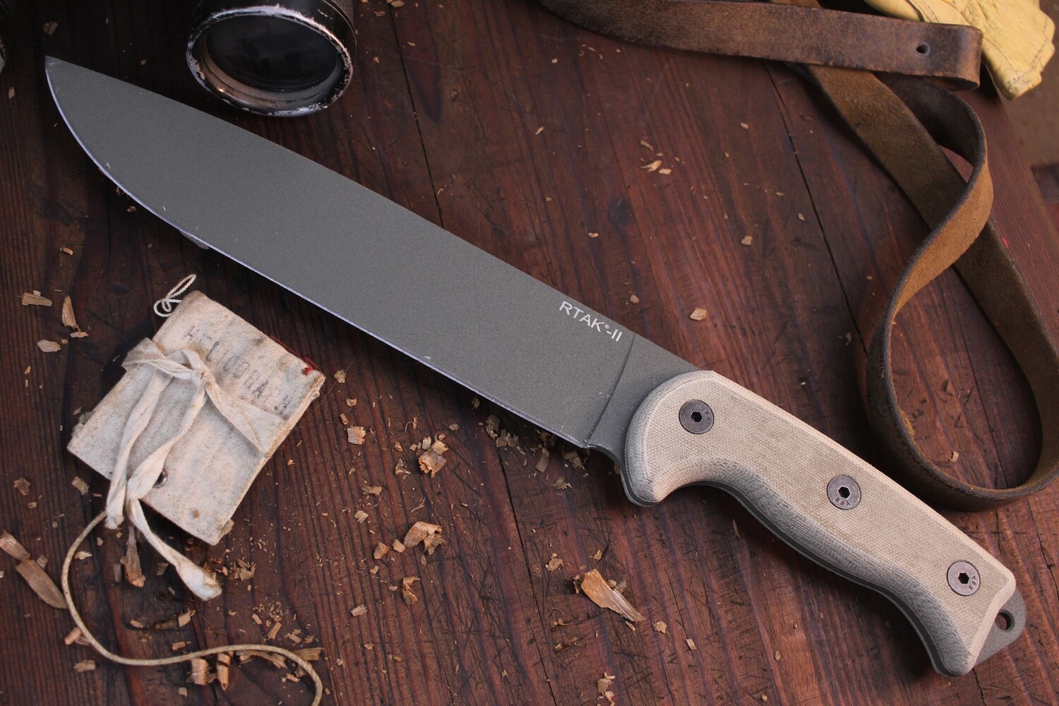 Ontario RTAK II 10.5" Fixed Blade Knife / Tan Micarta / Coated 5160