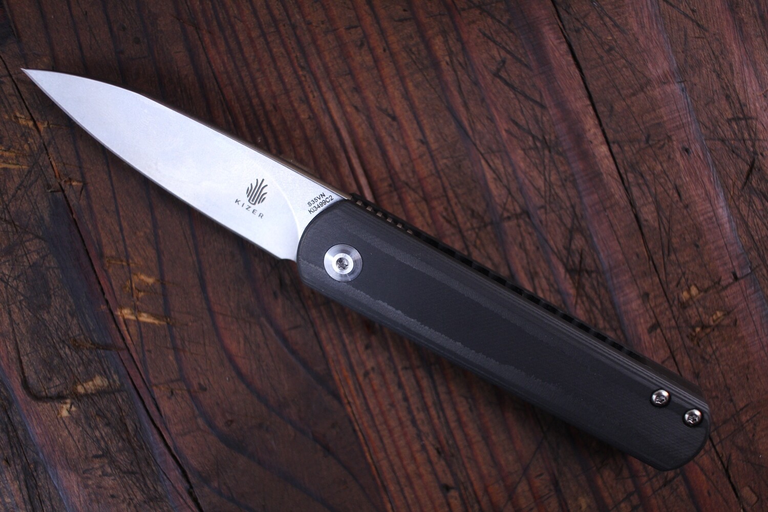 Kizer Lundquist Feist 2.8" Liner Lock Front Flipper / Unidirectional ...
