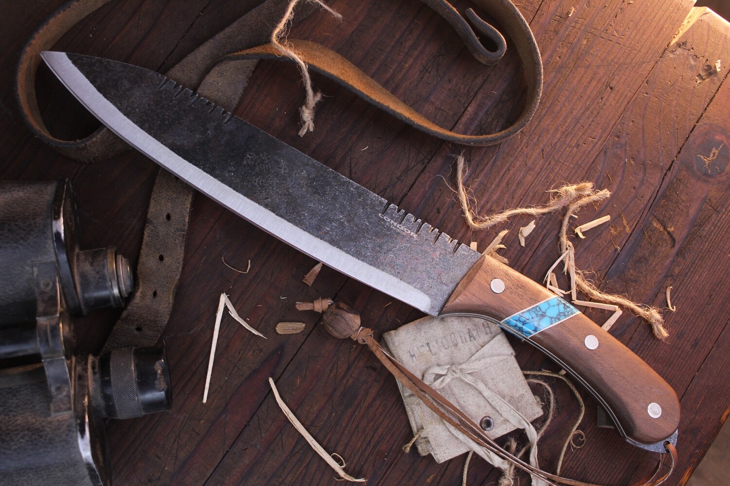 Condor Tool & Knife Blue River 10" Machete / Walnut & Reconstituted ...