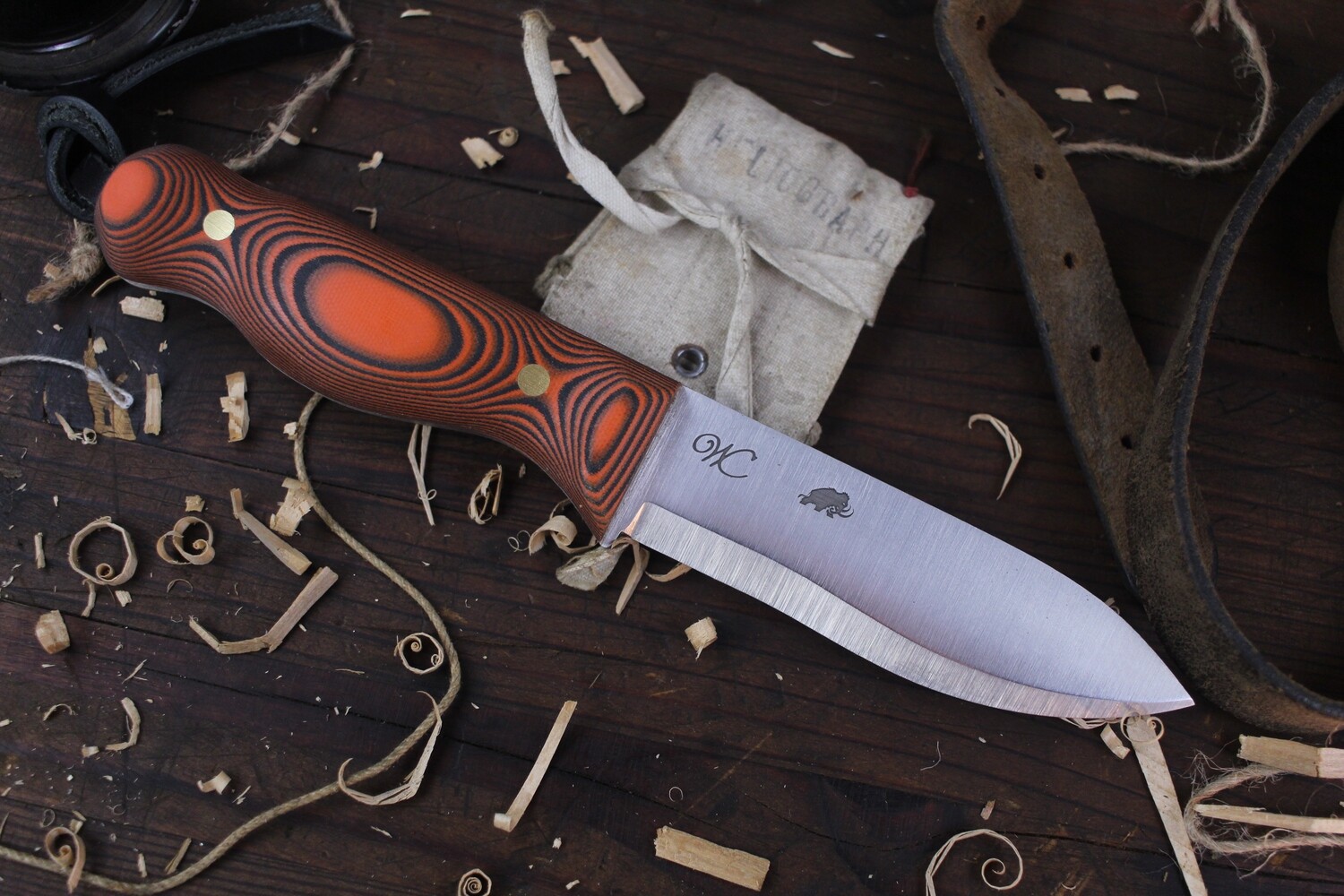 William Collins Alaskan Scout 4.5" Survival Knife / Orange Suretouch ...