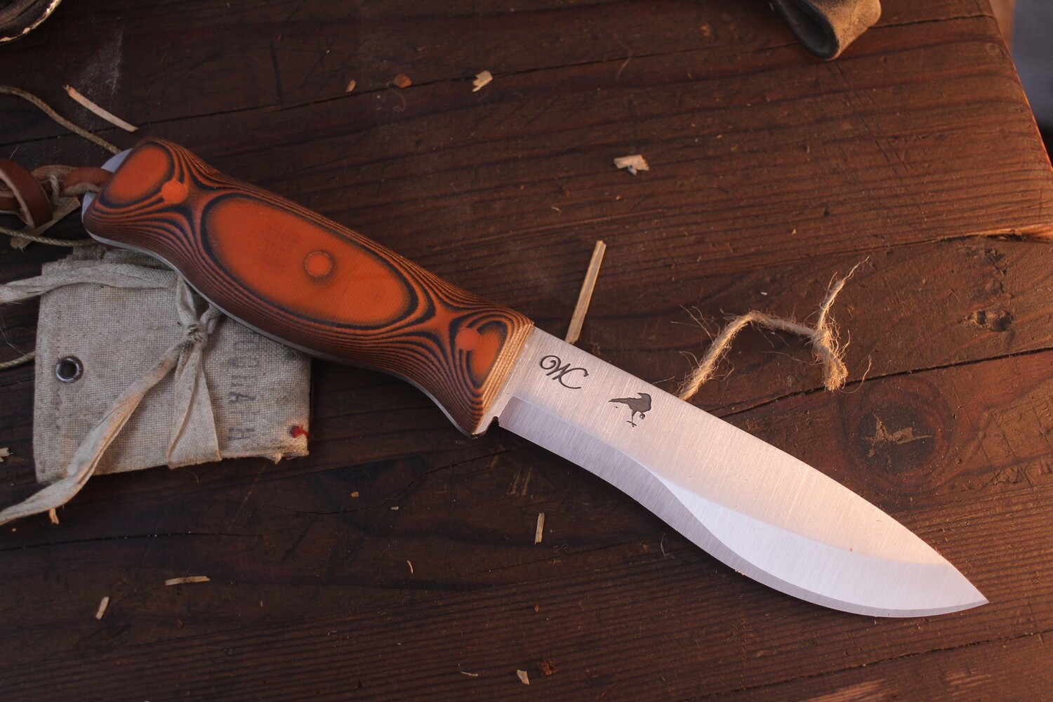 William Collins Black Bird 5.5" Bush Knife / Orange Suretouch™ / Satin ...