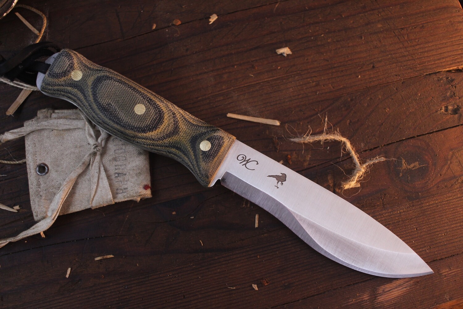 William Collins Black Bird 5.5" Bush Knife / Camo Micarta / Satin AEB-L