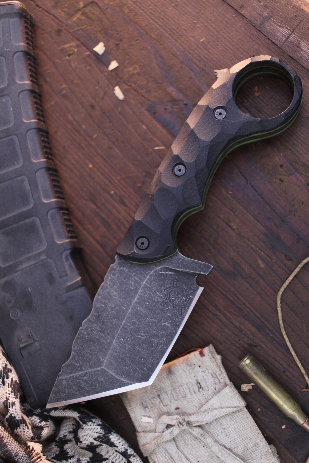 CS Tactical Oni 4" Tactical Cleaver / Rocky Mountain Black G-10 / Black ...