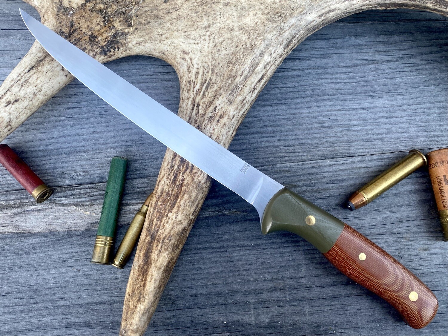 Isley Blades Fillet Knife / Natural Linen Micarta And O.D. Green G10 ...