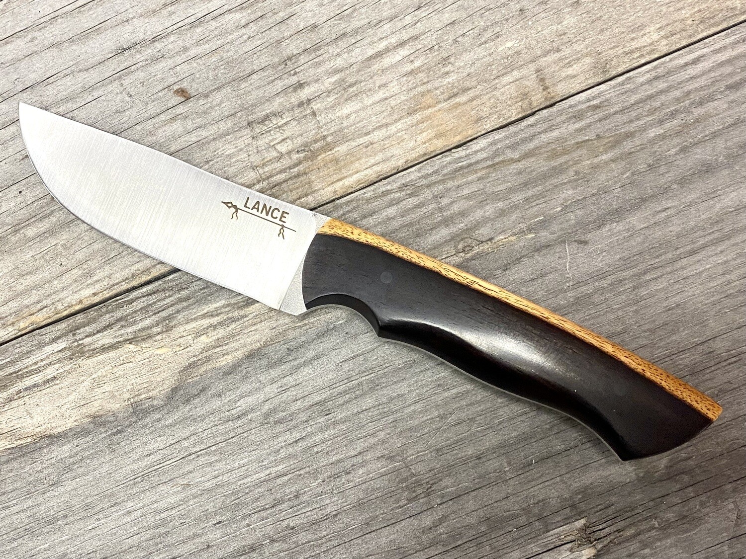Lance Knives / brushkana camp Knife4 in. /african black wood / Nitro-v