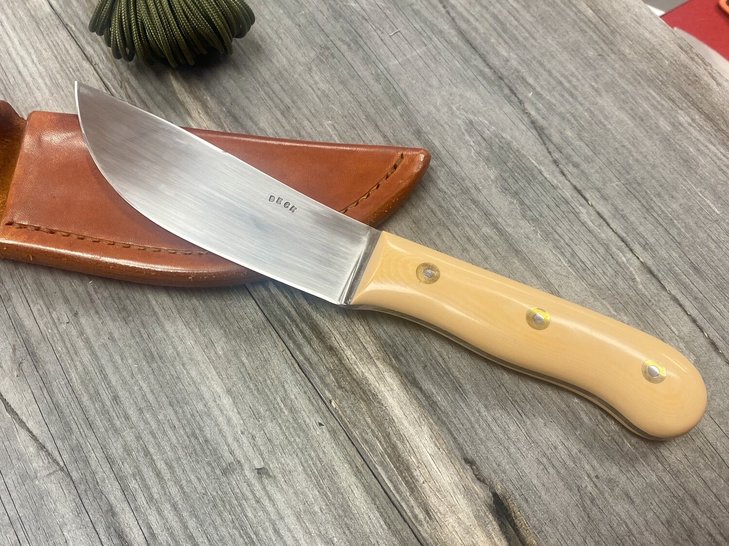 Beck Knives Remington 5" Fixed Blade / Antique Ivory Micarta / 01 Steel