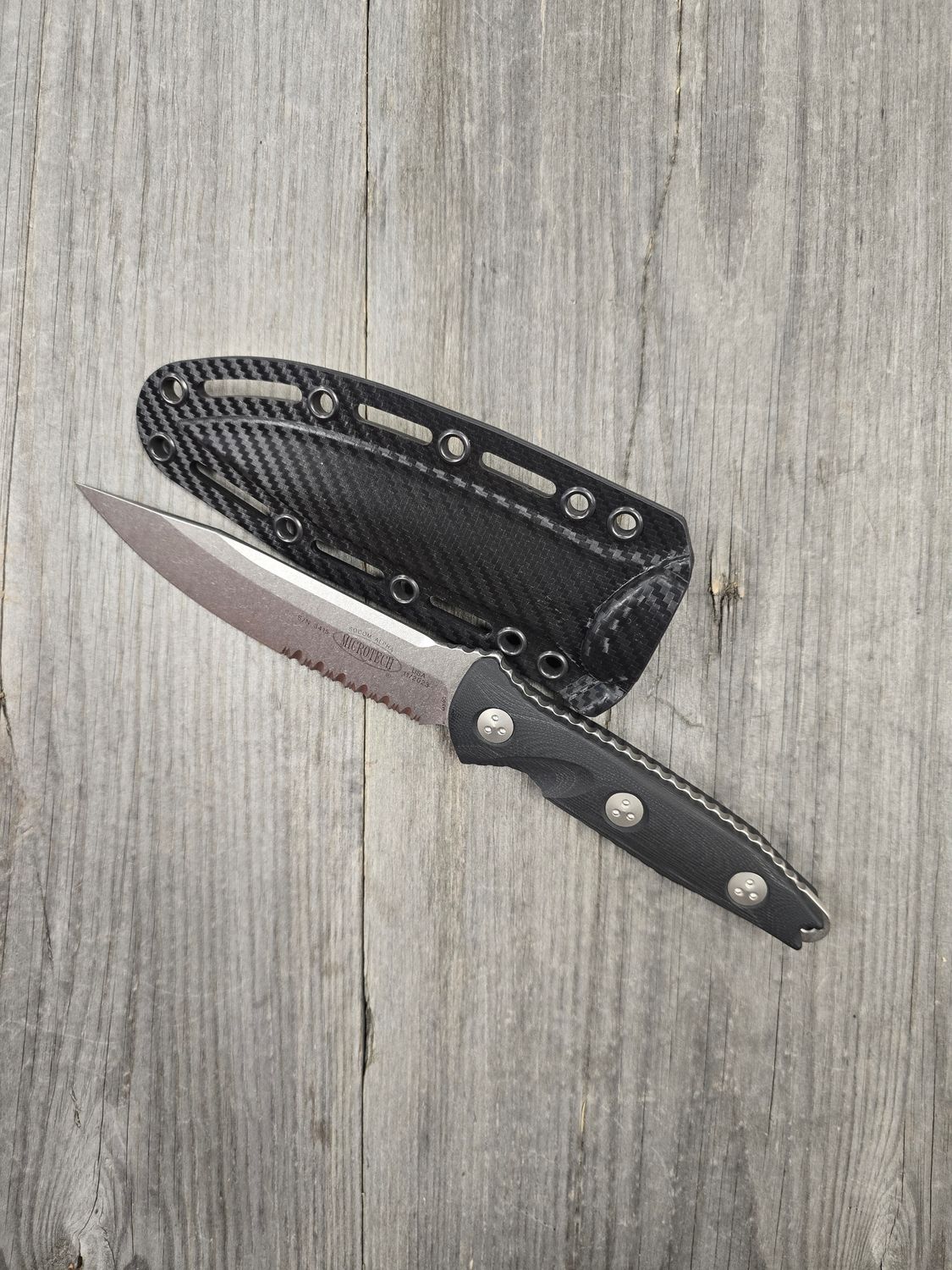 Microtech Socom Alpha 5" Fixed Blade Knife / Black G-10 / Stonewash ...