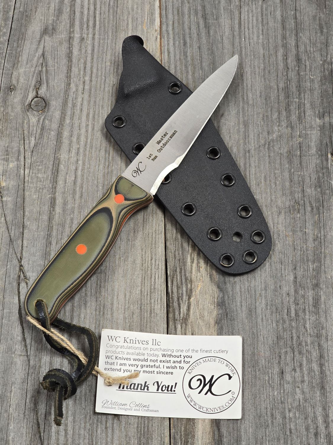 William Collins Master Outdoorsman 5" Fixed Blade / Camo Suretouch w ...
