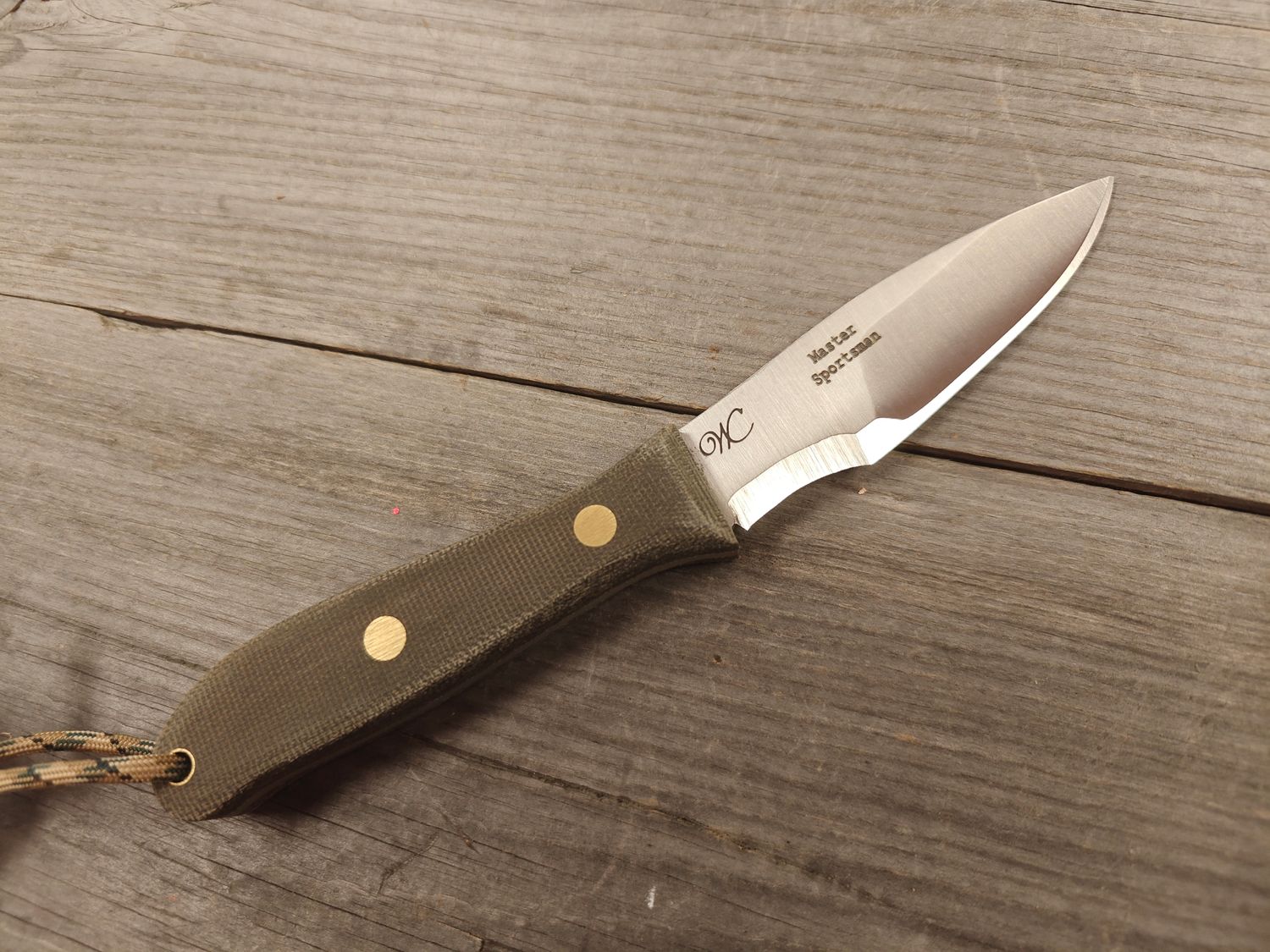 William Collins Master Sportsman 4.25" Fixed Blade / Green Micarta ...