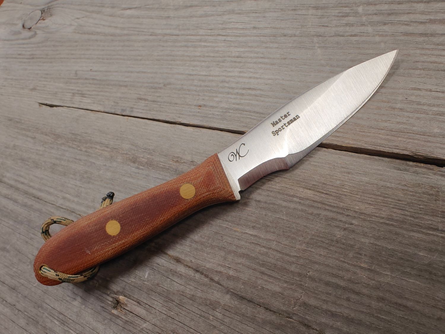 William Collins Master Sportsmans 4" Fixed Blade / Natural Micarta ...
