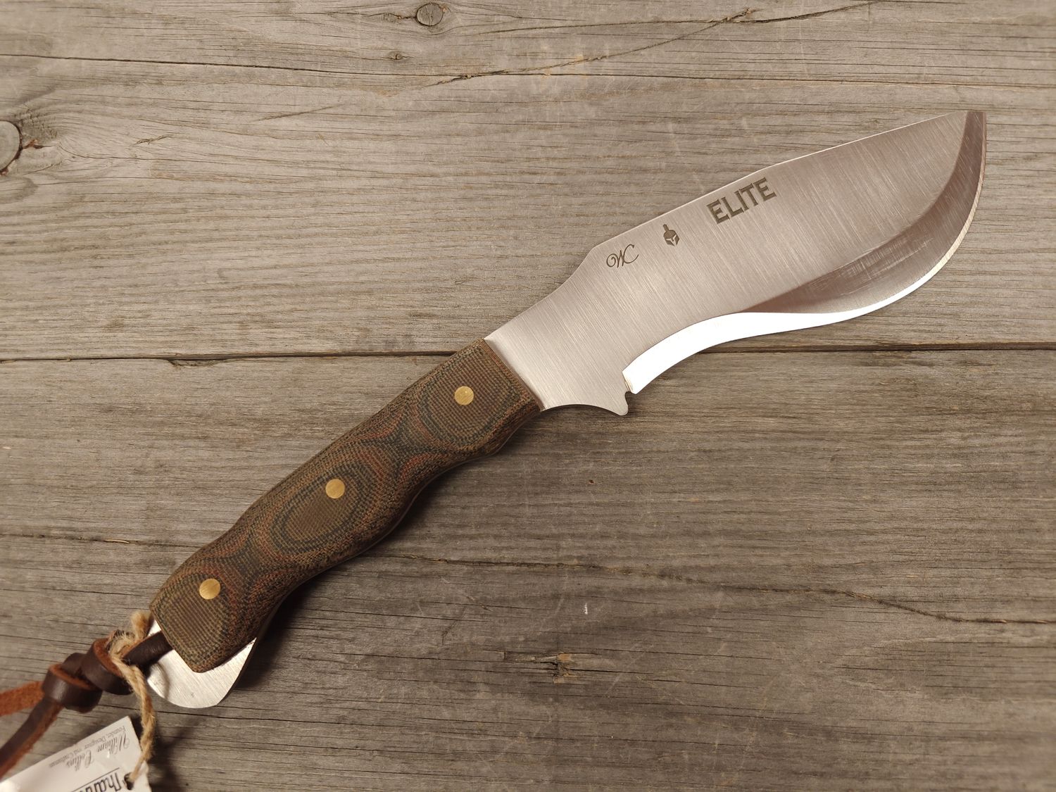 William Collins Elite Chopper 7" Fixed Blade / Camo Micarta / Satin Nitro-V