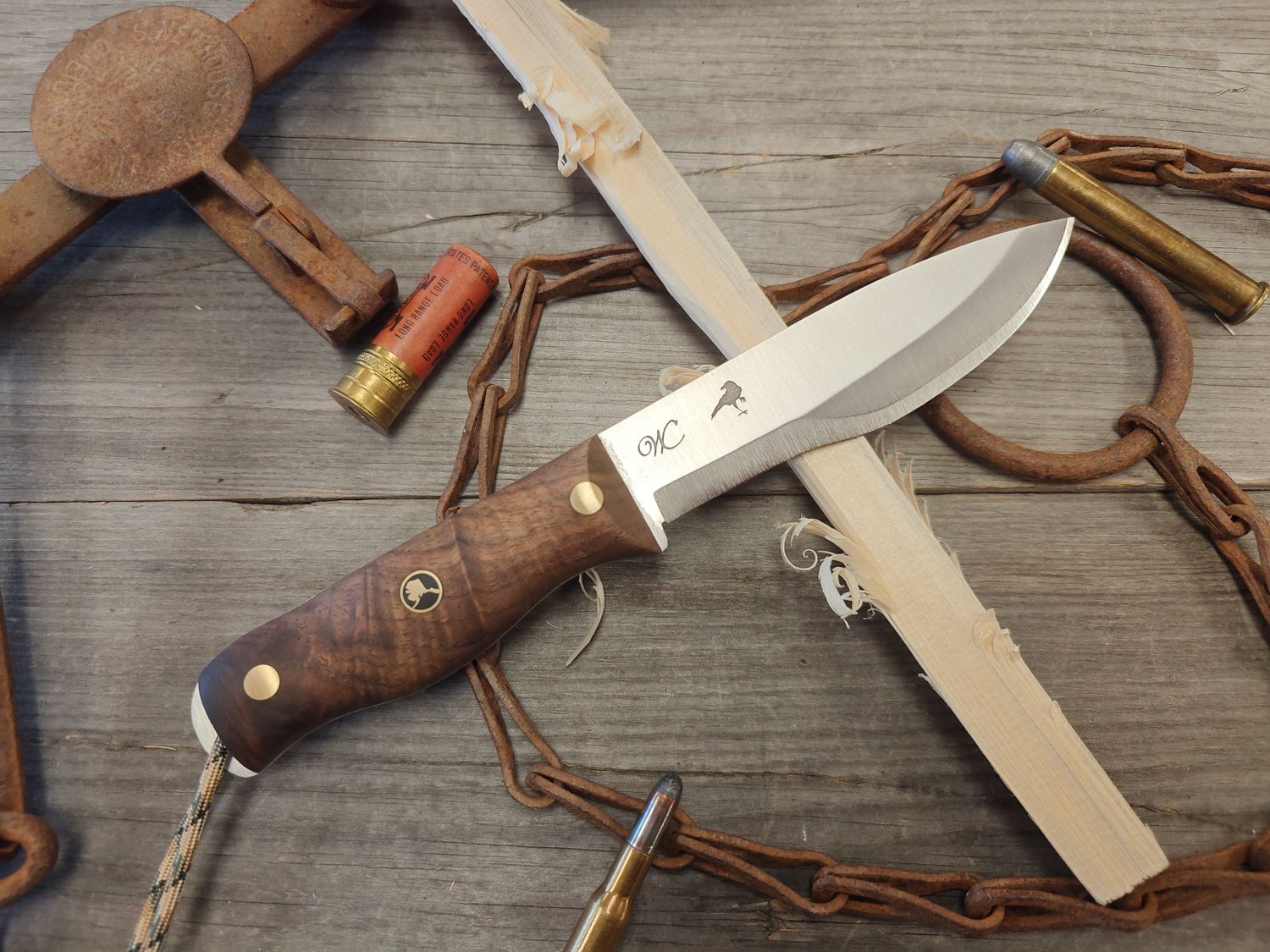 William Collins Black Bird 5.5" Bush Knife / Black Walnut w/ Center ...