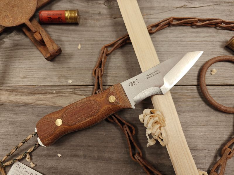 William Collins Master Bushman 4" Survival Knife / Natural Micarta ...