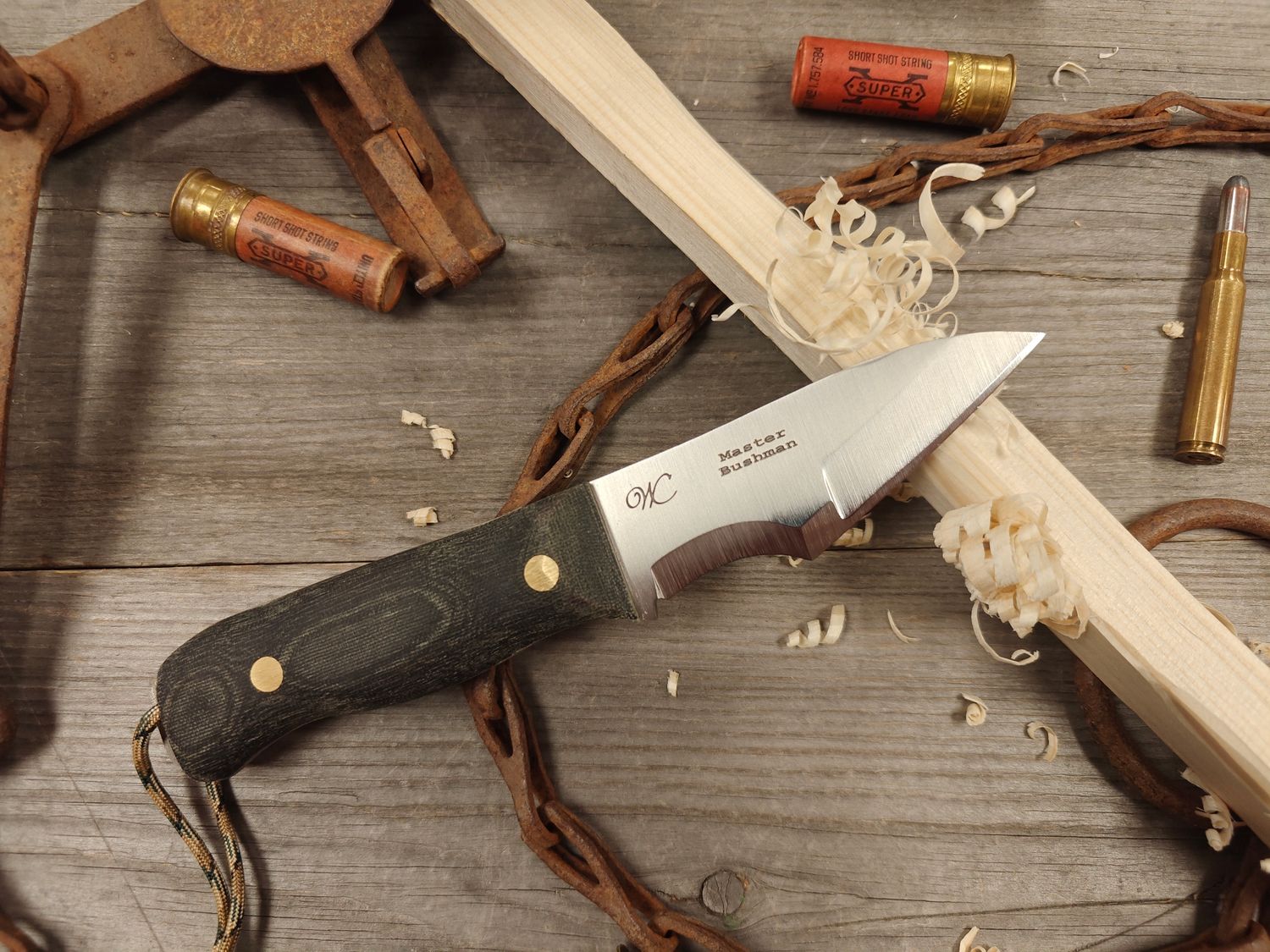 William Collins Master Bushman 4" Survival Knife / Black Micarta ...