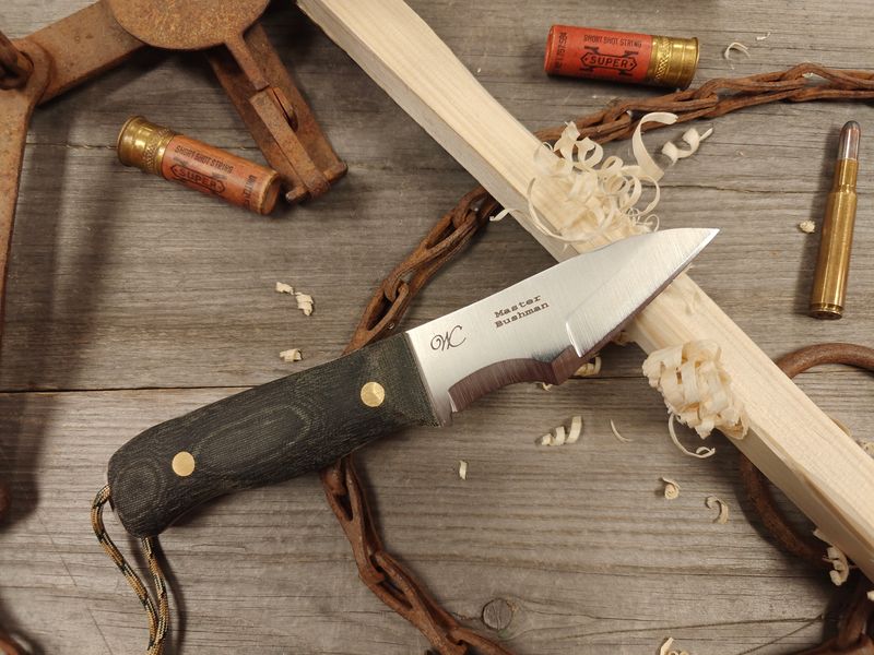 William Collins Master Bushman 4" Survival Knife / Black Micarta ...