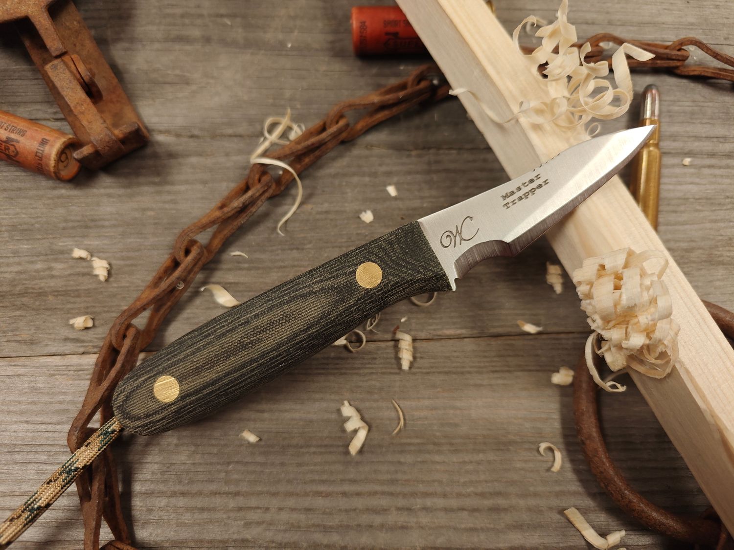 William Collins Master Trapper 3" Fixed Blade / Black Micarta / Satin AEB-L