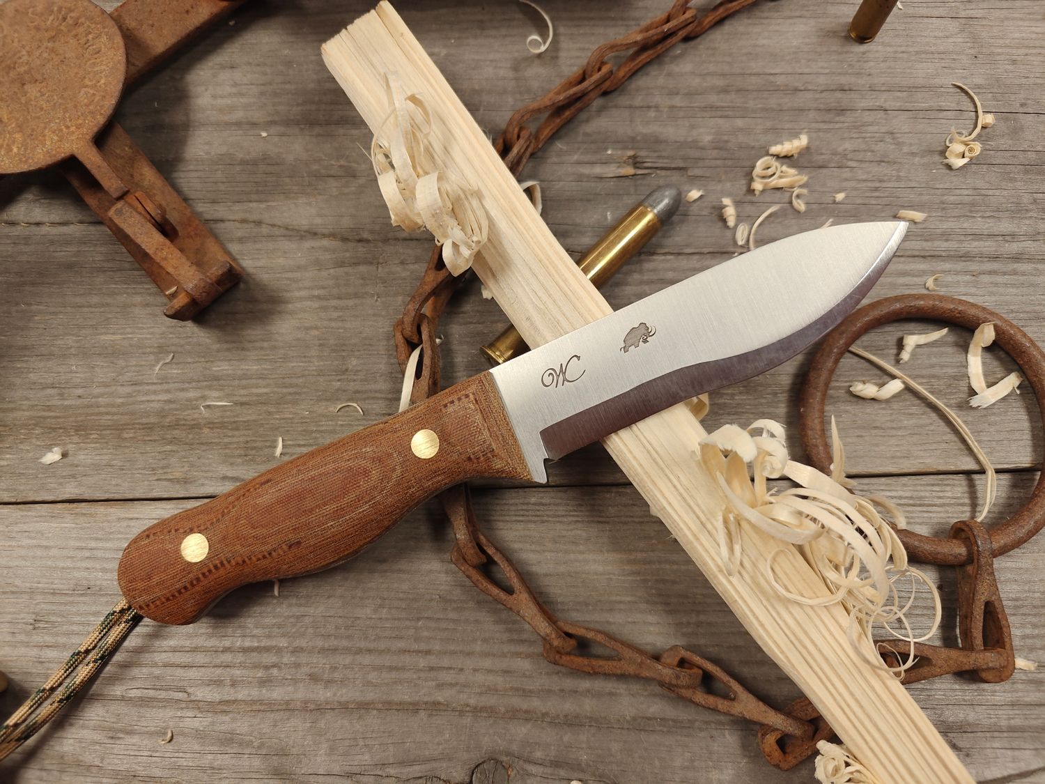 William Collins Alaskan Scout 4.5" Fixed Blade / Natural Micarta ...