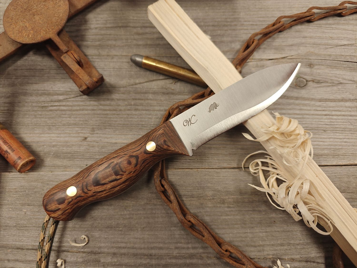 William Collins Alaskan Scout 4.5" Fixed Blade / Lacewood / Satin Nitro-V